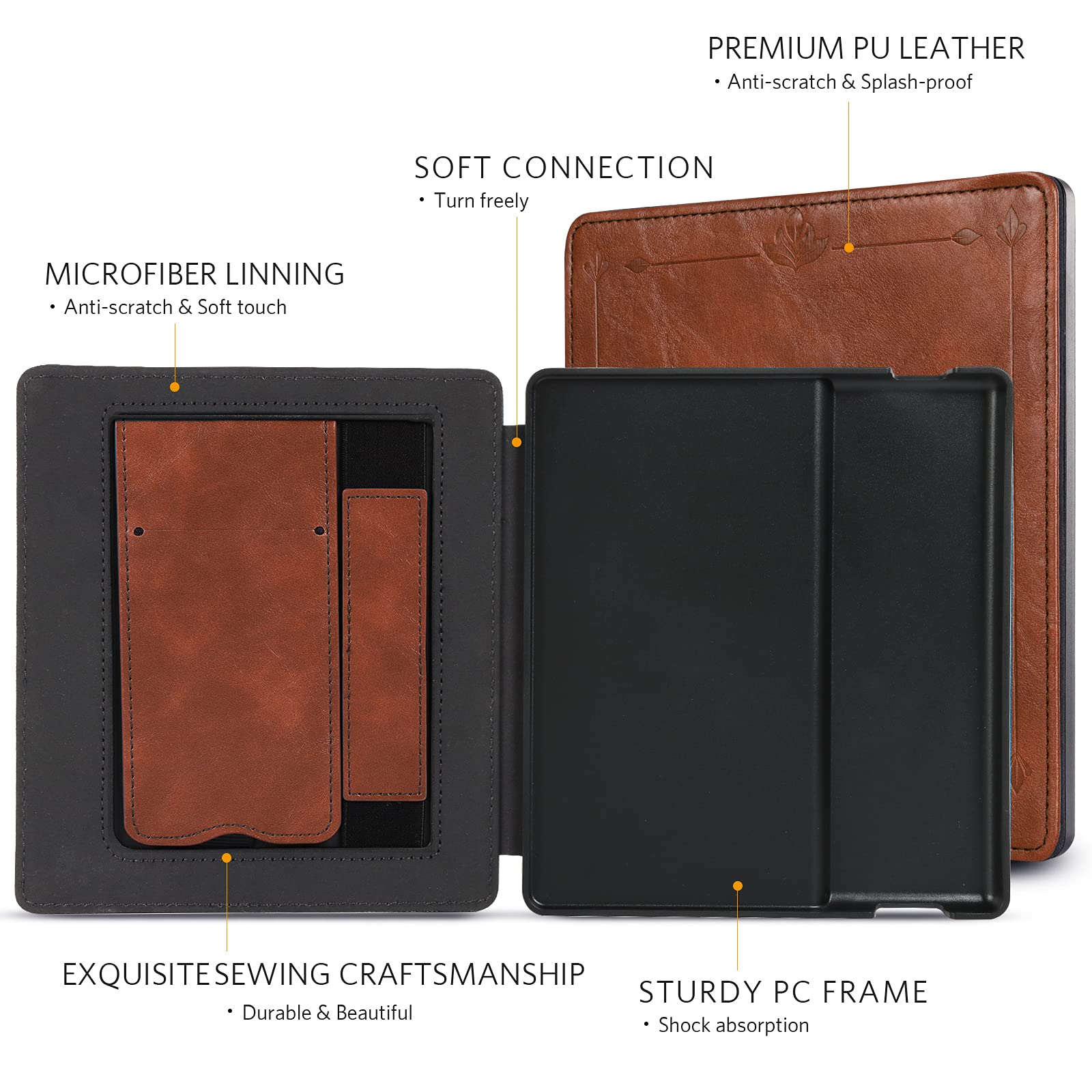 CoBak Case for Kindle Paperwhite - Premium PU Leather Cover with Auto Sleep Wake Feature - Compatible with Kindle Paperwhite Signature Edition and Kindle Paperwhite 11th Generation 2021 Released