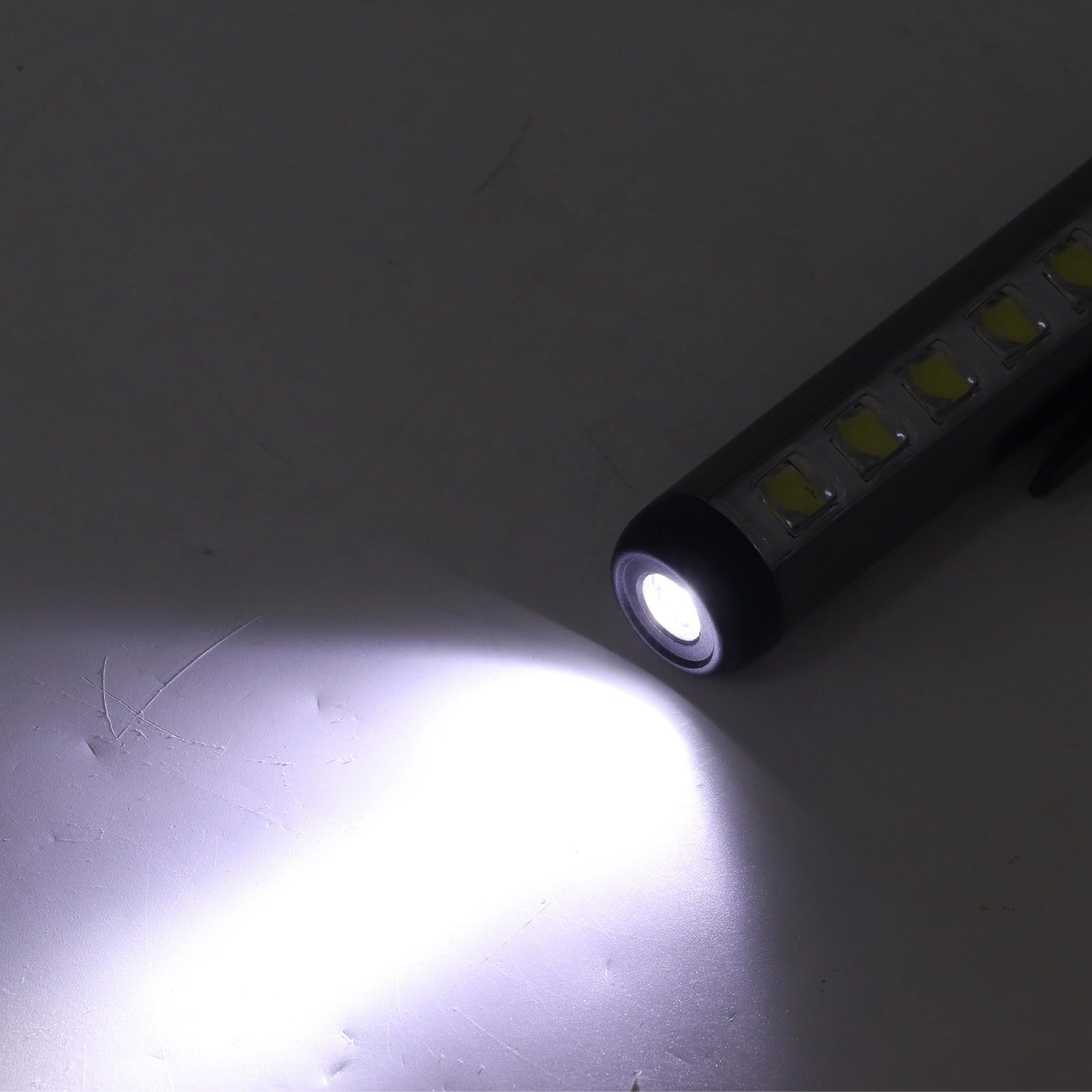 ICRPSTU LED Pen Light Aluminum Alloy Portable USB Rechargeable Pocket Dual Beam Penlight Mini Handheld Light for Nurses Students Medical Doctors