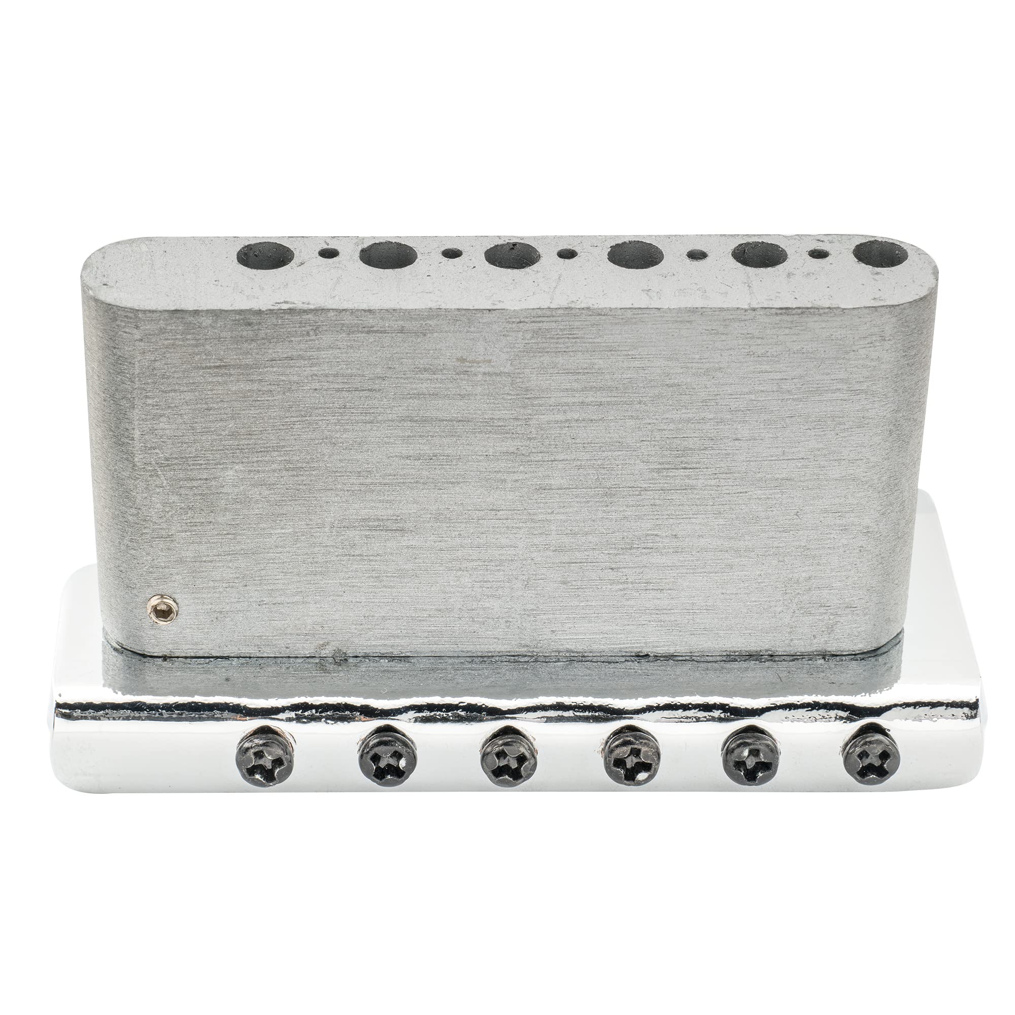 Wilkinson 54mm 2-1/8 inch Full Block Tremolo Bridge Pop-In Arm 6 Screws for Squier/Mexico Fender/MIJ Strat Guitar, Chrome