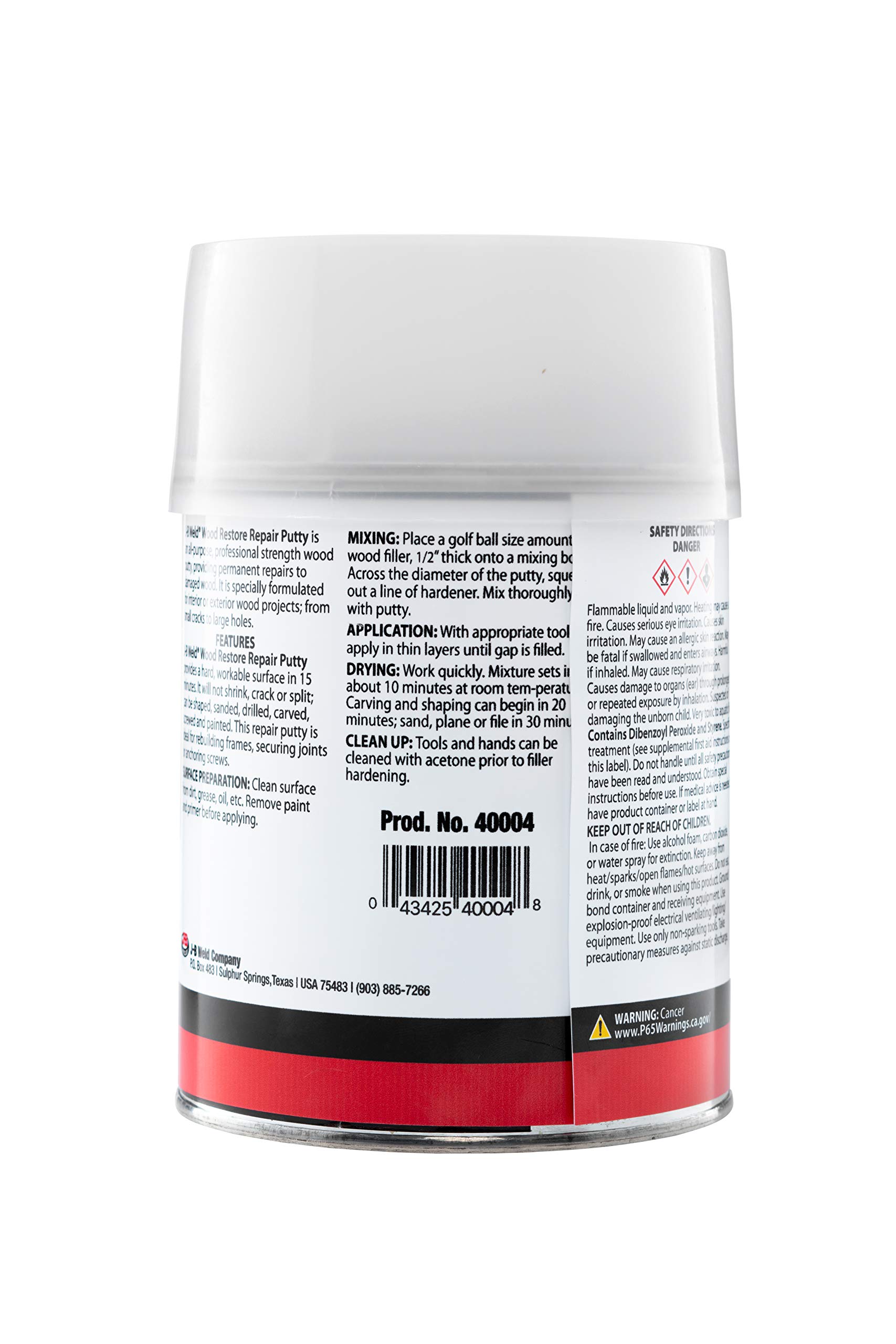J-B Weld 40004 Wood Restore Repair Putty - 757mL