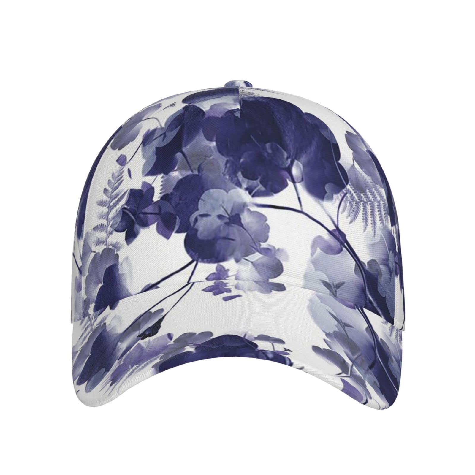 Cyliret Flower Pattern Hats for Women Baseball Cap Fashionable Summer Hat Adjustable Trucker Fitted Casual Sport Running Hats with Ponytail Hole Printing Pattern