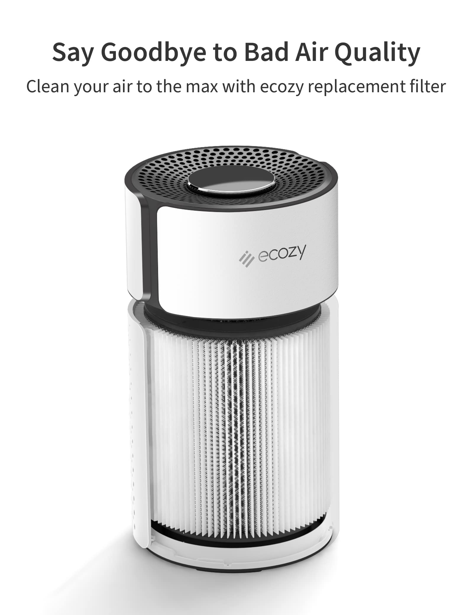 ecozy Air Purifier EZ-AP500A Replacement Filter, H13 True HEPA, EZ-AP500ARF, 1 Pack, White