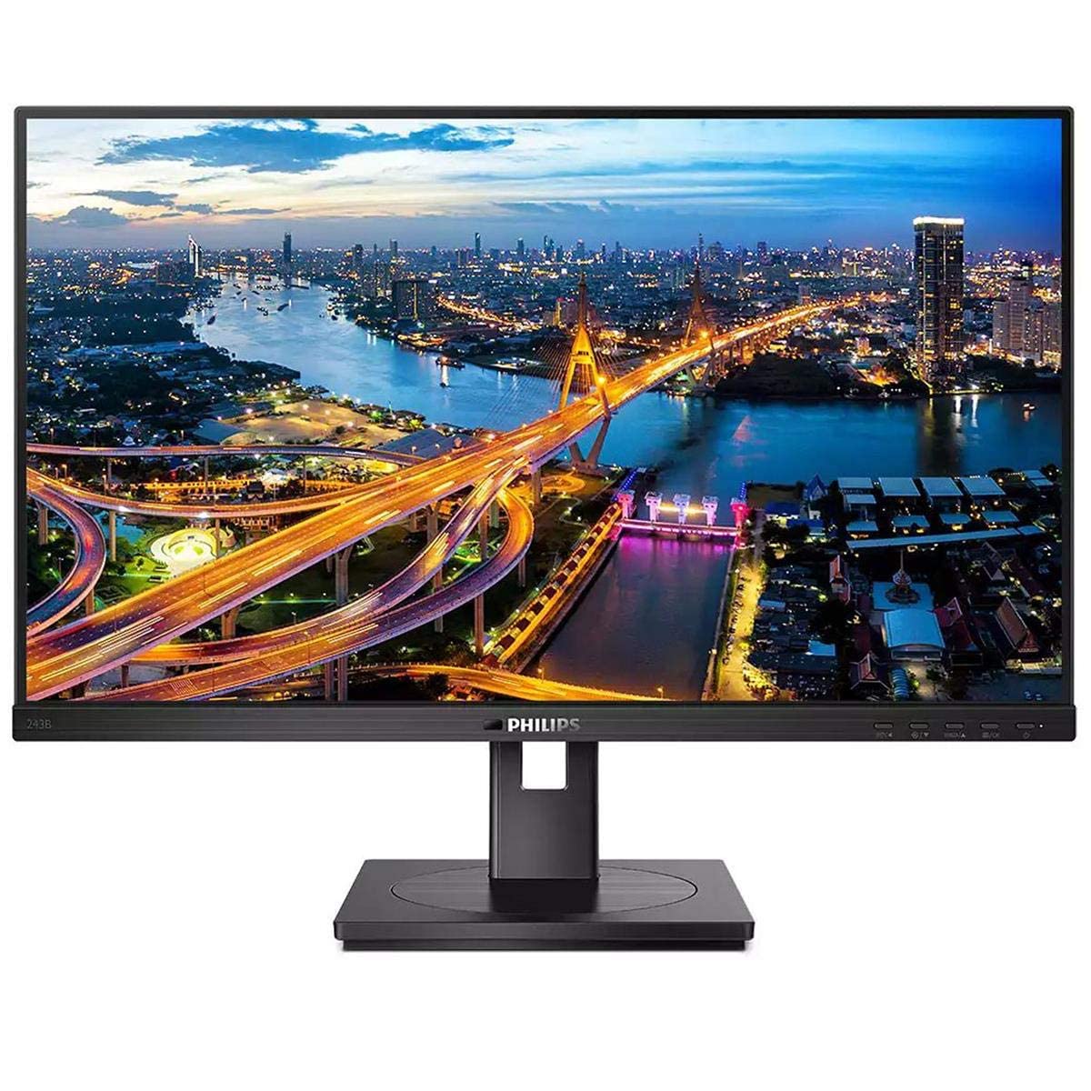 Philips 243B1/27 23.8" 16:9 Full HD IPS LCD Monitor with USB-C, Built-In Speakers (Renewed)
