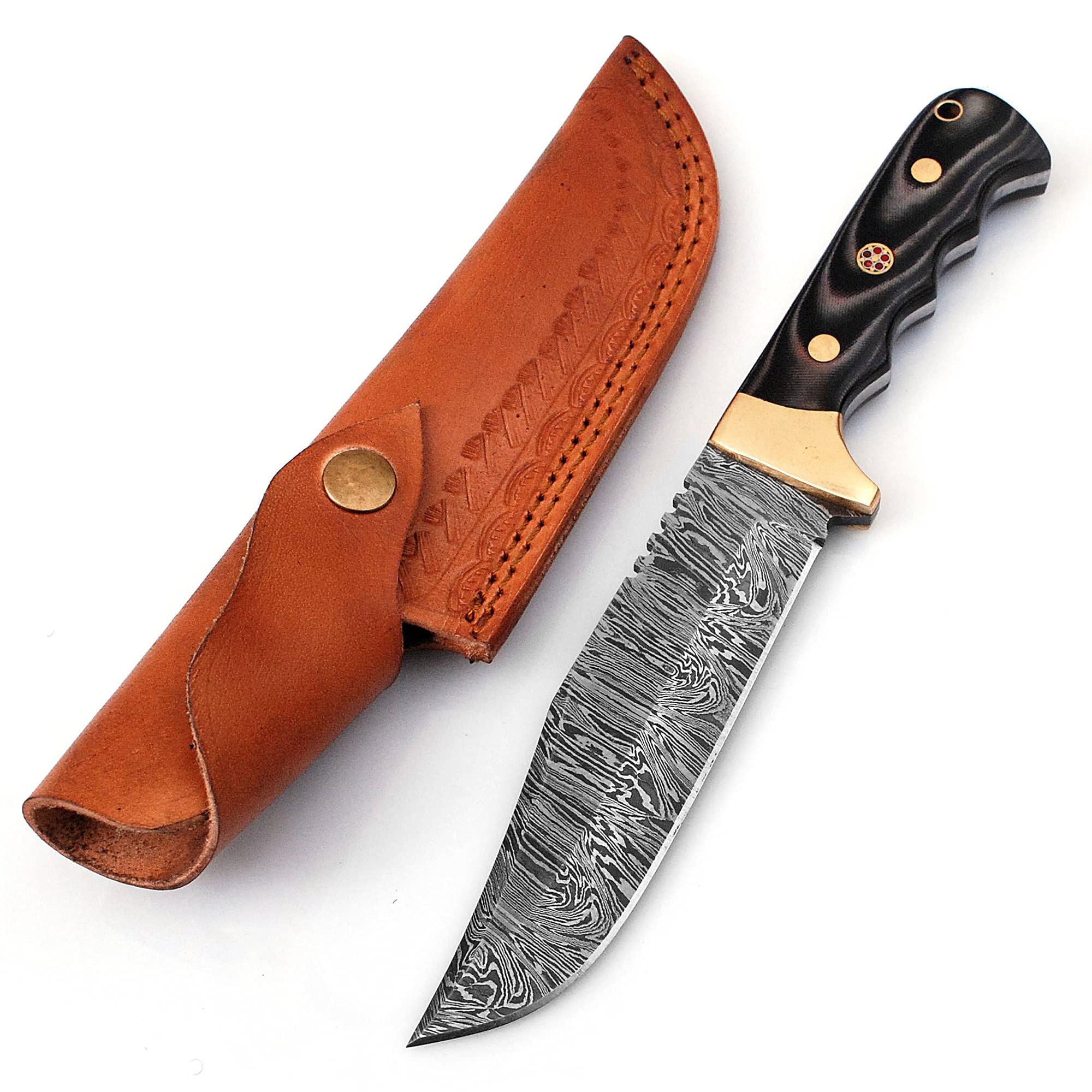ColdLand Knives Damascus Hunting Knife One-of-a-Kind 10.00 inches Custom Handmade by ColdLand IRH61