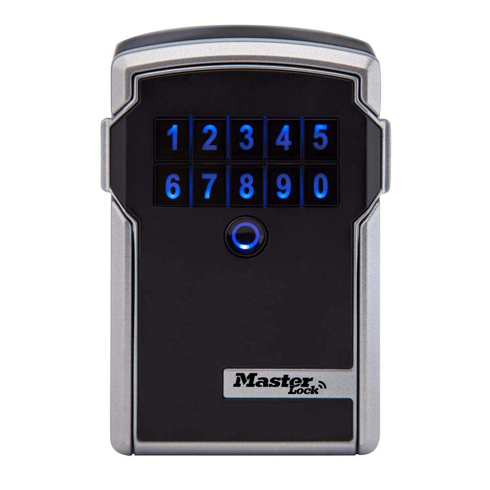Master Lock Digital Lock Box for Keys with Code, Electronic Wall Mount Key Safe with Bluetooth Connection to iOS/Android App and Sharable Keypad Codes, 3-1/4 Inches Wide, 5441EC