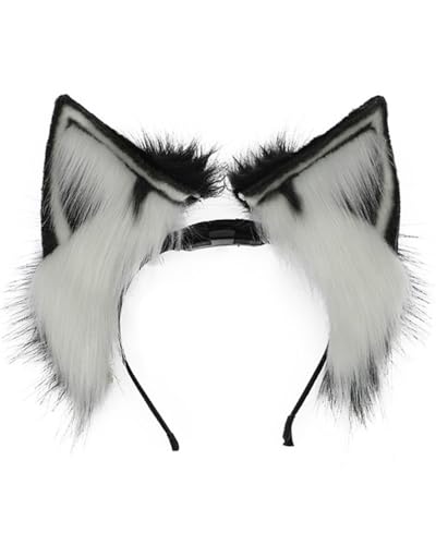 fodtahee Rechargeable animal ears movable cat ears headdress props simulation electric animal ears hair bands