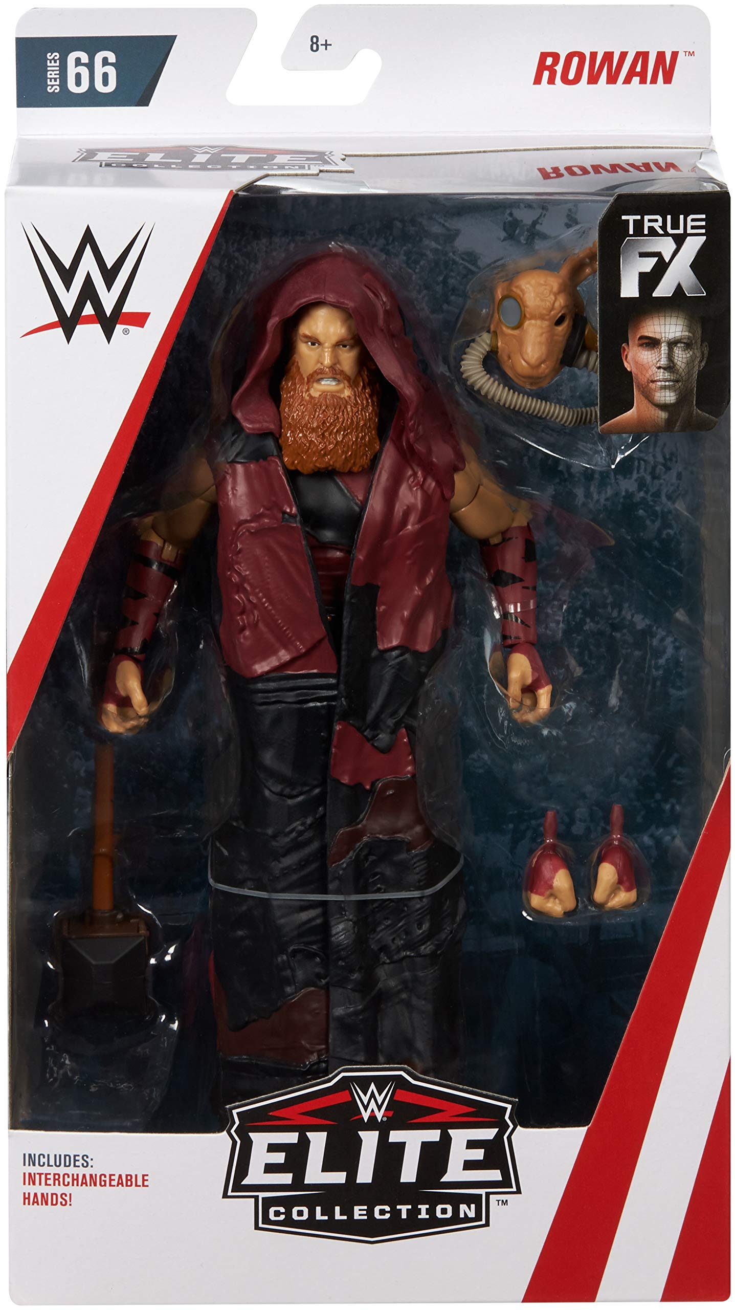WWE Rowan Elite Collection Deluxe Action Figure with Realistic Facial Detailing, Iconic Ring Gear & Accessories