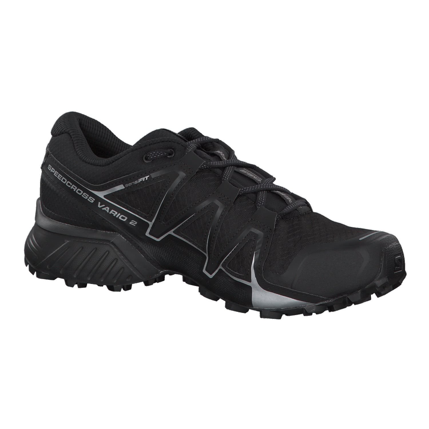 Salomon Men's Speedcross Vario 2 Trail Running Shoe, Black, 8 M US