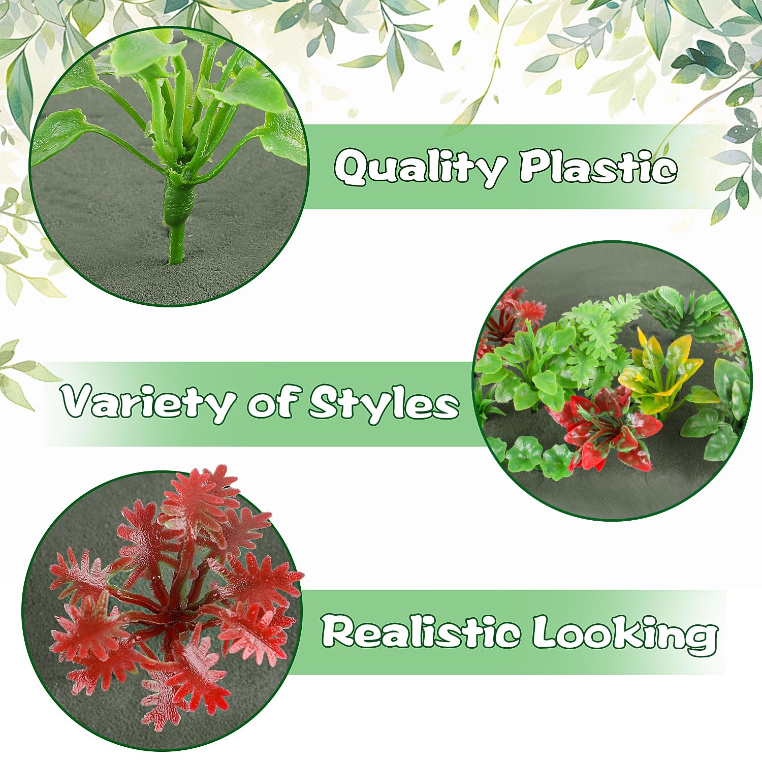 FOIMAS 100pcs Mini Model Plant Miniature Model Tree Flower Green Shrub for Fairy Garden Diorama Train Scenery Railway Sand Architecture Model Craft Supply