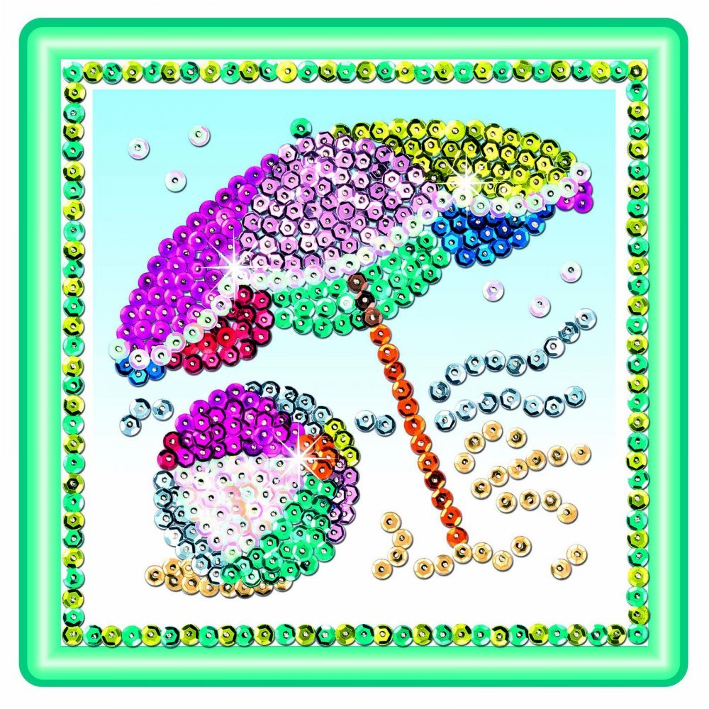 Sequin Art Seasons, Summer Scene, Sparkling Arts and Crafts Picture Kit, Creative Crafts