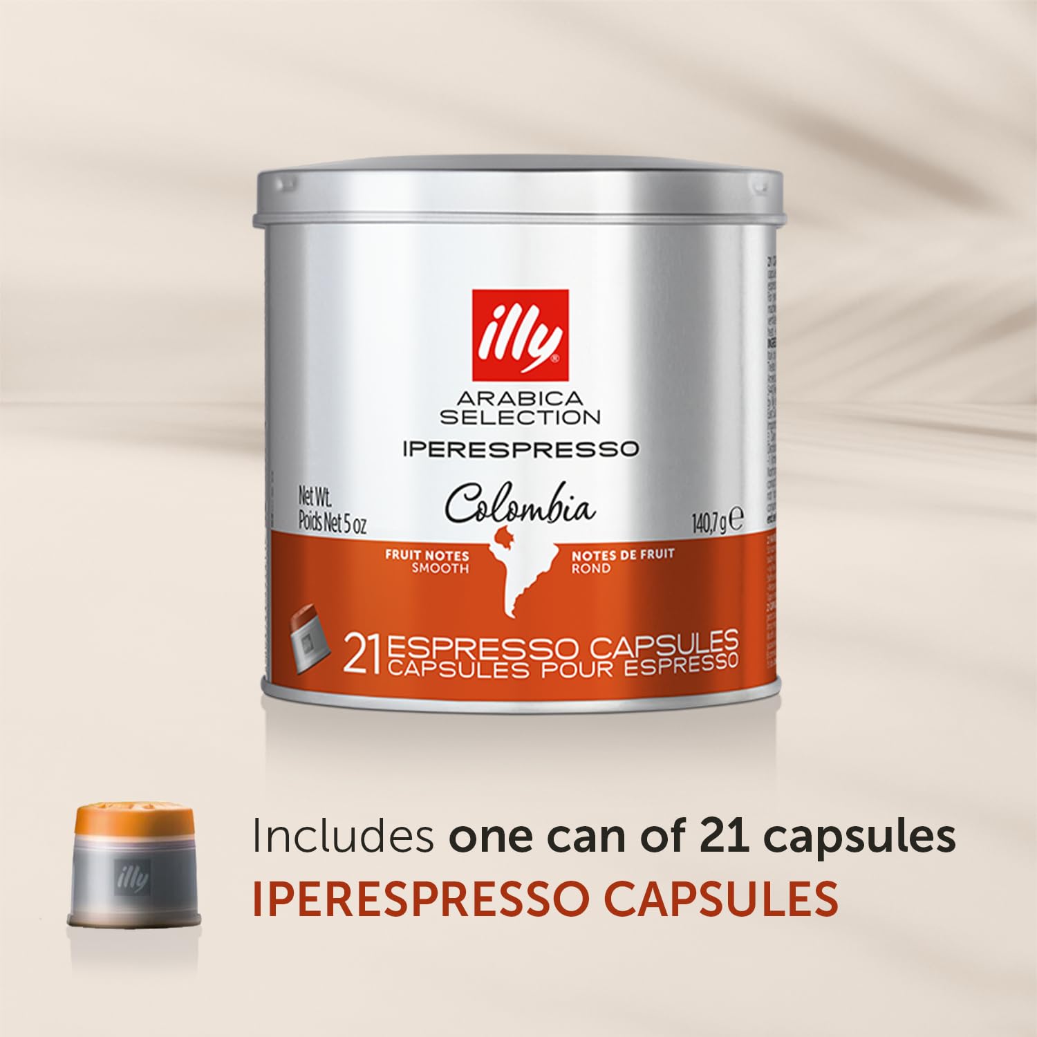 illy Coffee iperEspresso Capsules - Single-Serve Coffee Capsules & Pods - Single Origin Coffee Pods β Colombia Medium Roast with Notes of Fruit - For iperEspresso Capsule Machines β 21 Count
