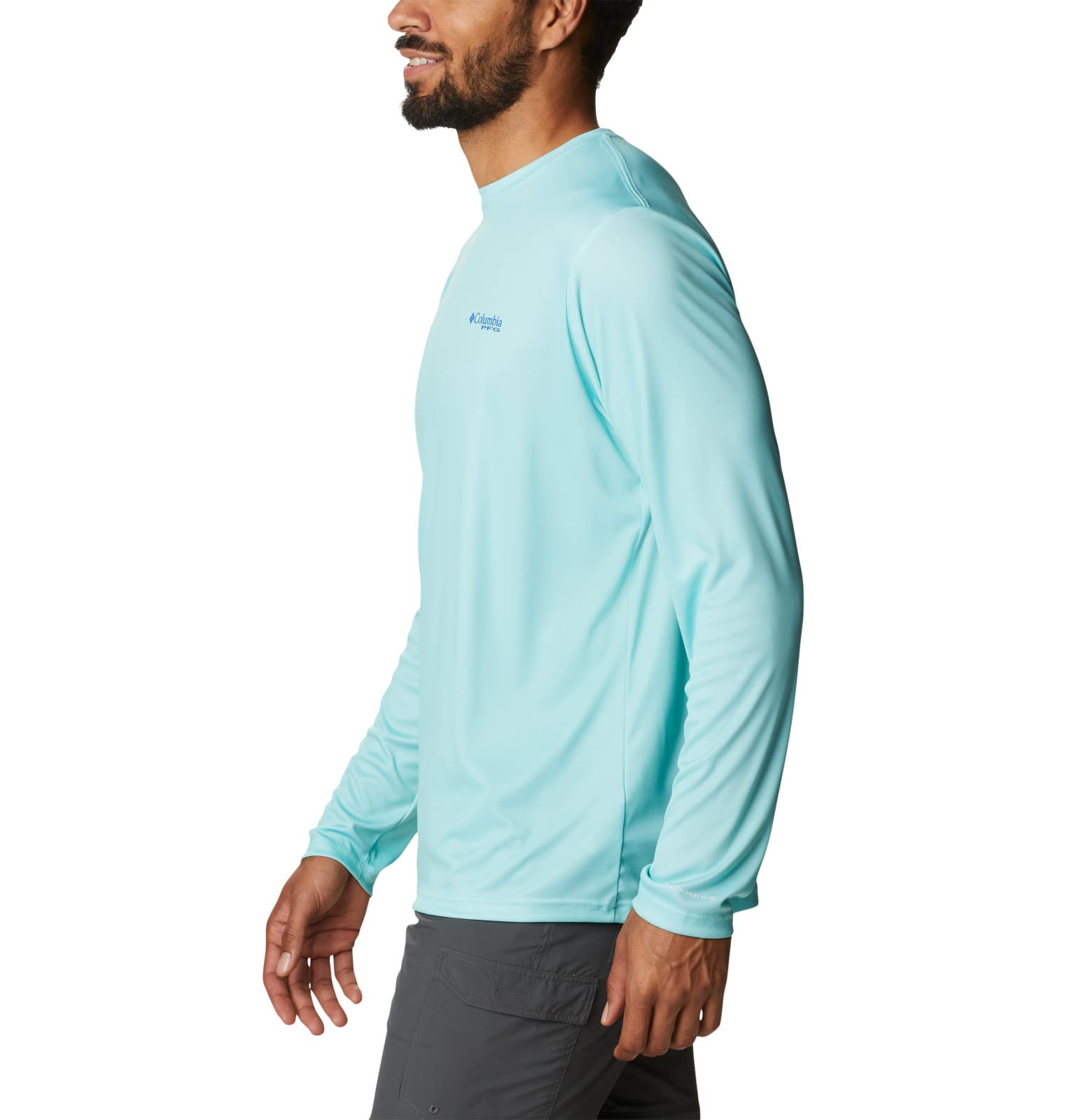 Columbia Men's Terminal Tackle PFG Carey Chen Long Sleeve, Gulf Stream/Offshore Slam, Medium