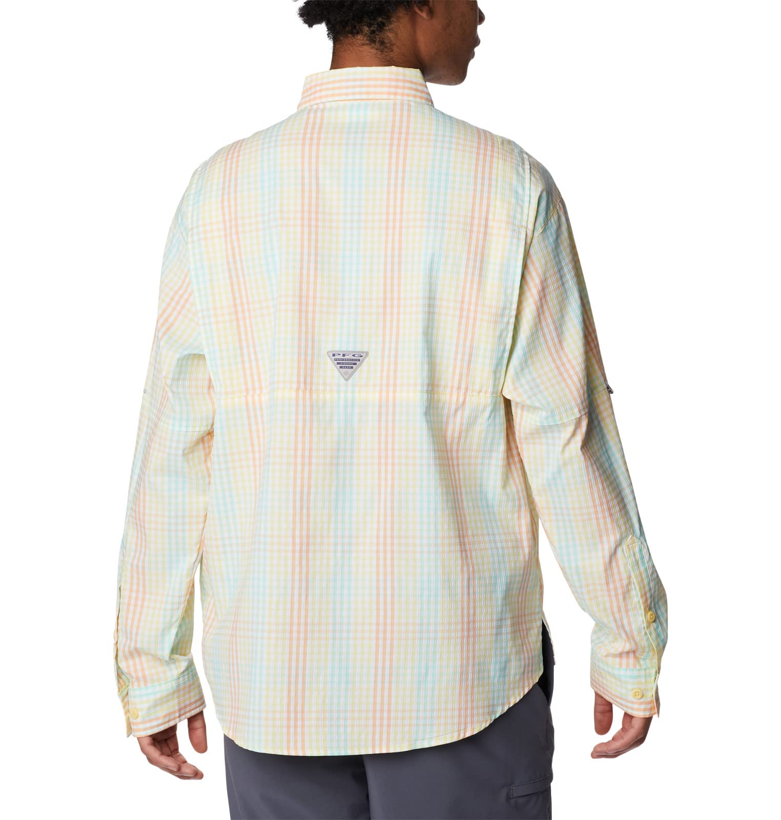 Columbia Men's Super Tamiami Long Sleeve Shirt, Sunlit Blanket Gingham, Medium