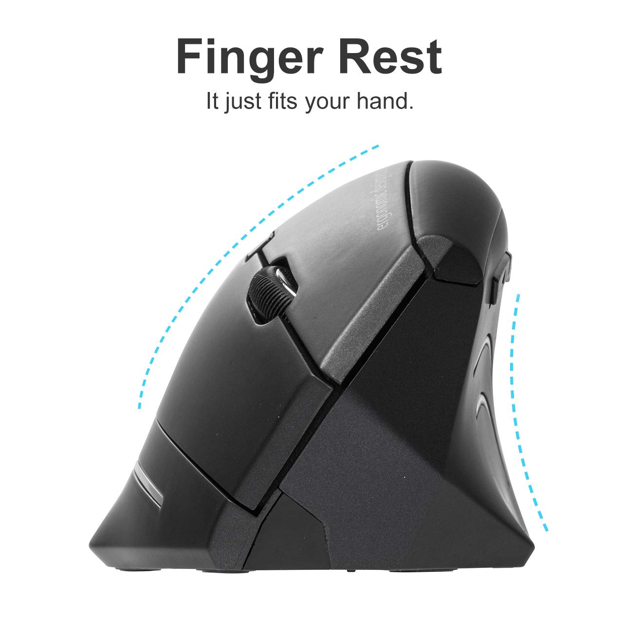 SANWA Bluetooth Ergonomic Mouse, Optical Vertical Mice, for Large Hands, Reduce Wrist Strain, (800/1200/1600 DPI, 6 Buttons) Compatible with MacBook, Laptop, Windows, Mac OS, Android, GMAERGBT15