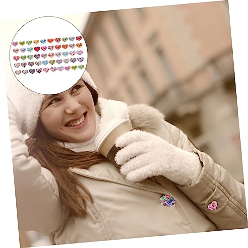 COHEALI 300 Pcs Wooden Heart Button Scrapbook Craft Button Sweater Fasteners Buttons Wood Sewing Buttons Decorative Wedding Decor Dining Table Decor Two-Hole Buttons hat Buckle Jeans
