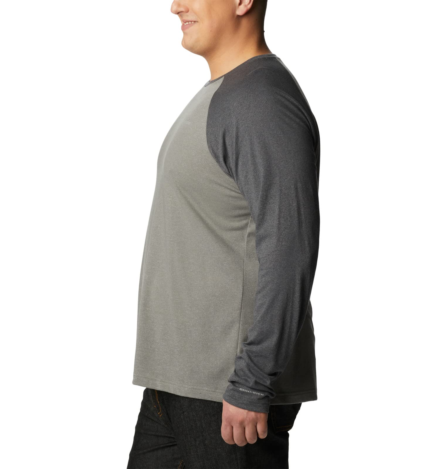 Columbia Men's Thistletown Hills Raglan Tee, City Grey Heather/Shark Heather, Medium