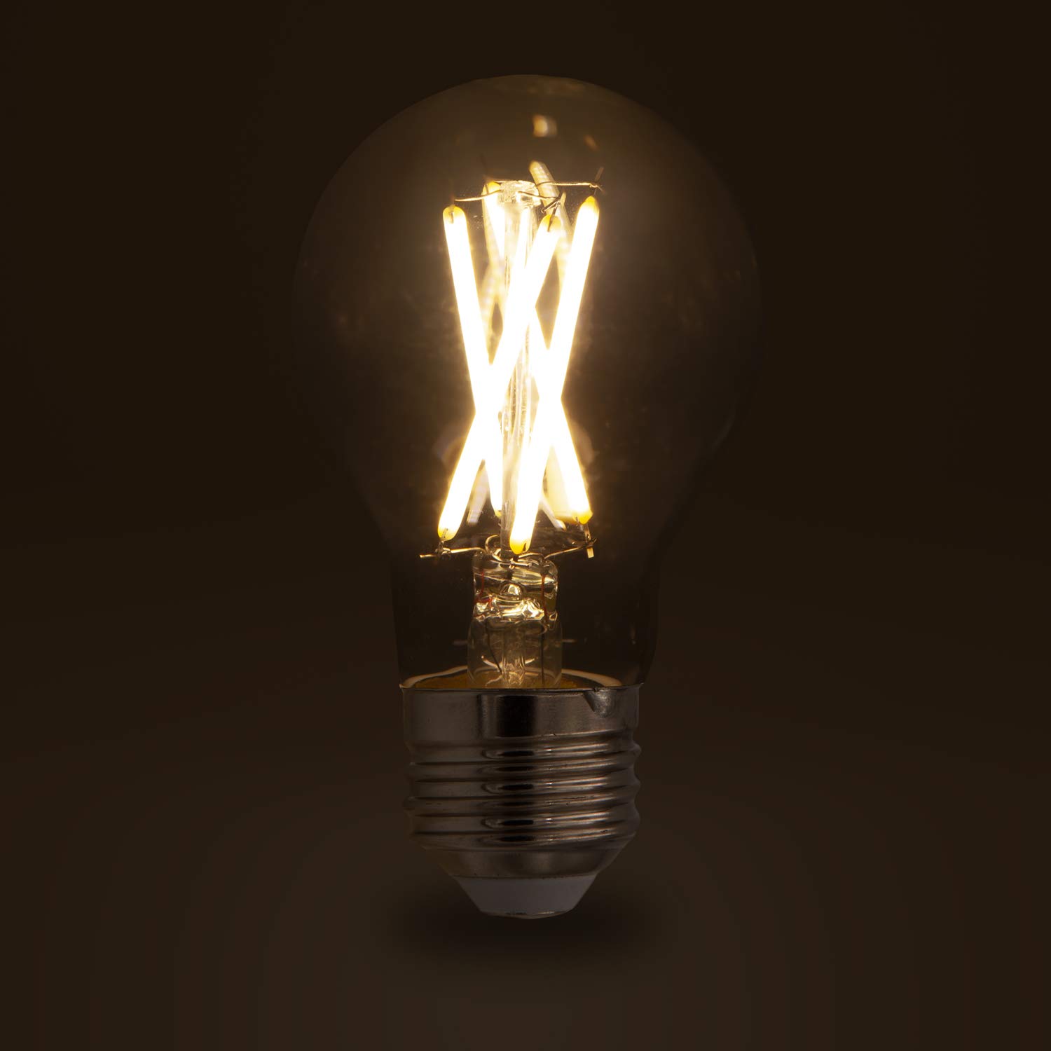 Maxxima Clear A19 LED Filament Light Bulb - 800 Lumens, Dimmable Edison Style, 60 Watt Equivalent, 8.5 Watt LED, 2700K Soft White, Vintage Style Bulb, Ideal for Home, Restaurant, Bar - 6 Pack
