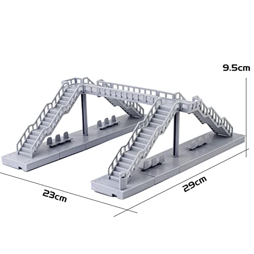 Colcolo HO Scale Model Building Kits Pedestrian Bridge, DIY Assembled flyovers, Assembled Realistic for Diorama, DIY Scene, Fairy Gardens, Micro Landscape