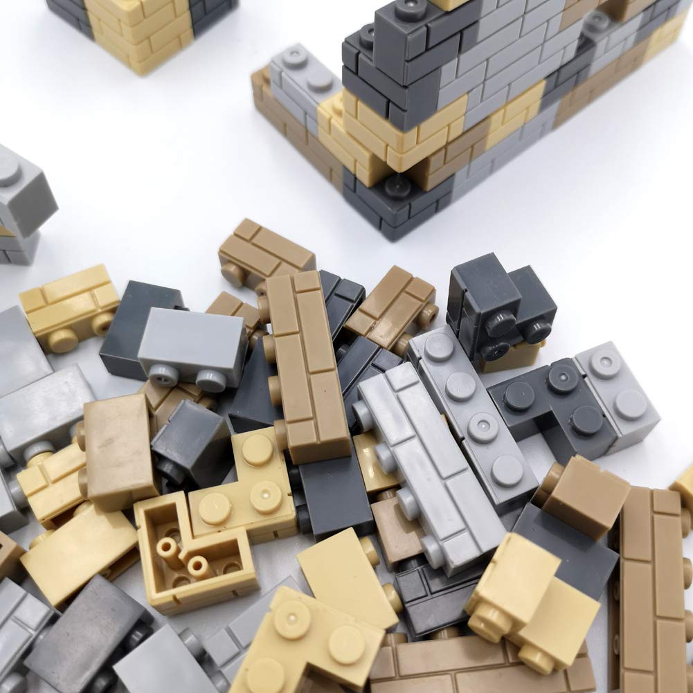 ZHX DIY Block Wall Brick Block City Building Brick Parts and Pieces Compatible with Major Brands Blocks Kid Creative Toys Gifts 120 PCS Multi Color