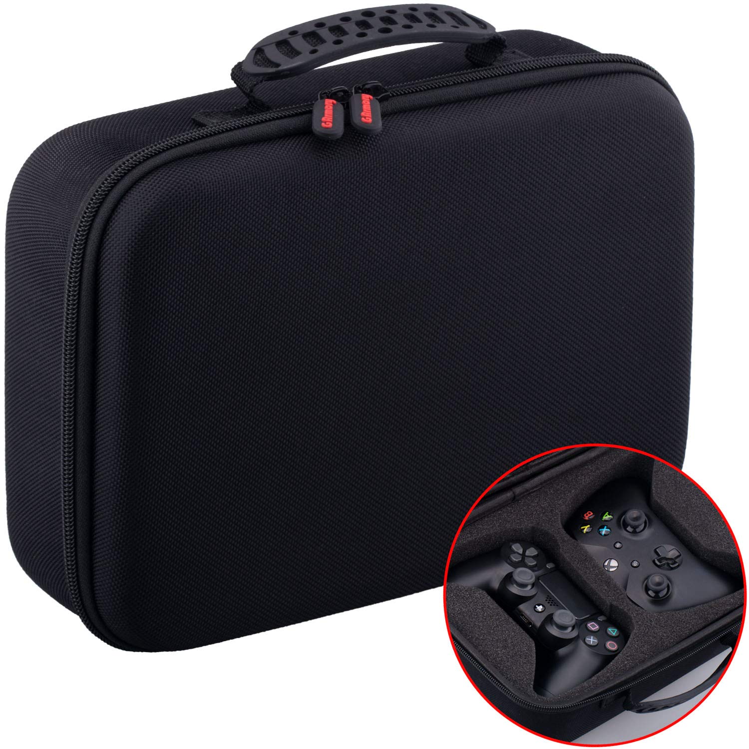 YoRHa Dust & Water Proof Universal Travel Carrying Hard Case for Dual Any Regular Sized Controller e.g. PS5, PS4, Xbox Series X/S, Xbox One, Switch Pro, Stadia etc.