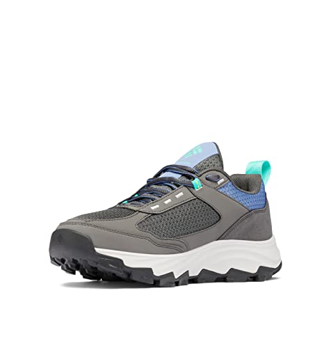 Columbia Women's Hatana Max Outdry Hiking Shoe, Dark Grey/Electric Turquoise, 6.5 Wide