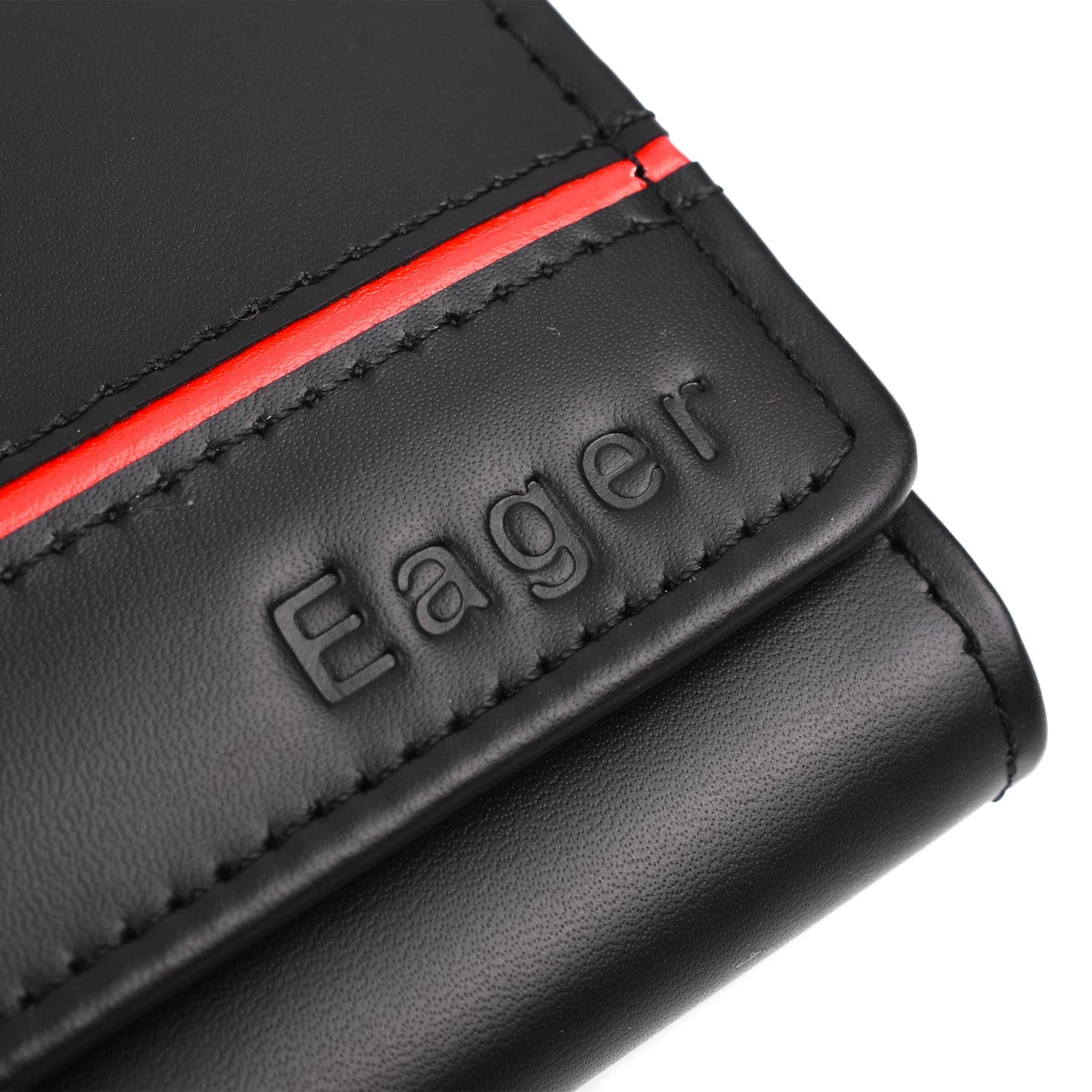 Eager- Women’s Elegant Flap over Leather Wallet (Black)