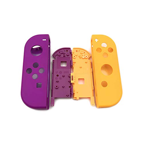 Zoozie LA Faceplate Housing Shell Case Cover+Battery Middle Frame for Switch NS NX Controller-Purple-Orange1