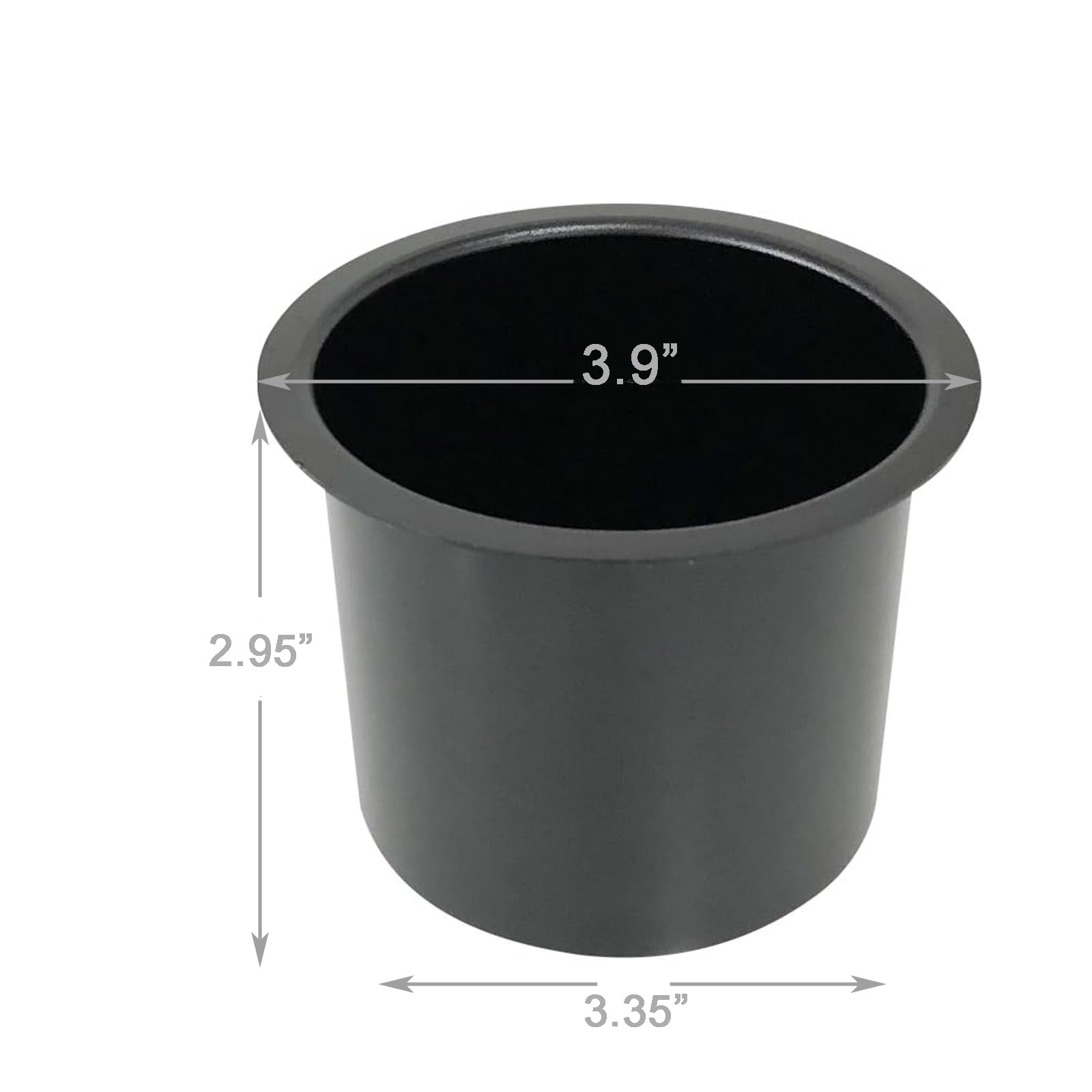 Yuanhe Aluminum Jumbo Cup Holder - 1 Pack Black Poker Table Cup Holder Insert for Casino Game Table Sofa Boats Pontoon Marine Bench Desk RV Cars & Trucks