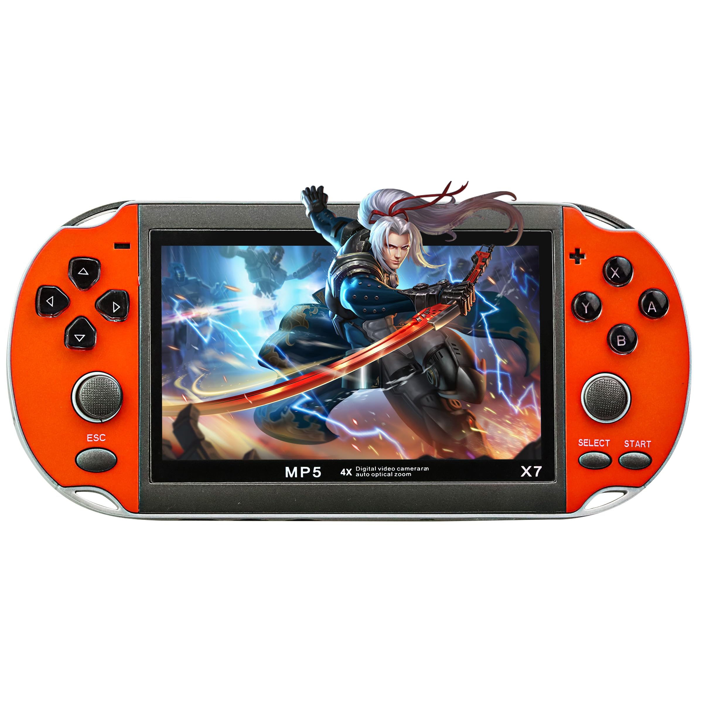 ZWYING Handheld Game Consoles Double Rocker 8GB 4.3 Inch Screen 1000 Classic Game, Support Video & Music Playing, Built-in 3 Million megapixel Camera Birthday and New Yearâs Best Gift for Kids (Red)
