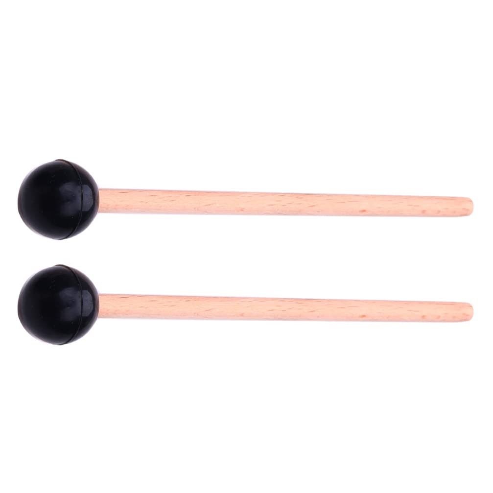 ERINGOGO 2pcs Ethereal Drum Hammer Glockenspiel Sticks Glockenspiel Mallets Rubber Mallets Sticks Handpan Drumsticks Kids Keyboard Instrument Hammer Chimes Electronic Solid Wood Toddler