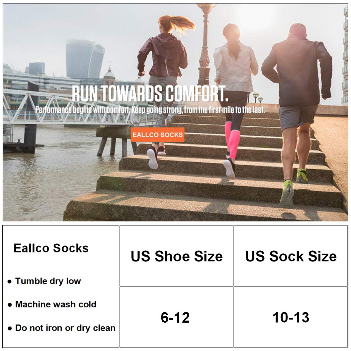 eallco Mens Ankle Socks Athletic Short Running Socks With Cushioned Sole 6 Pairs