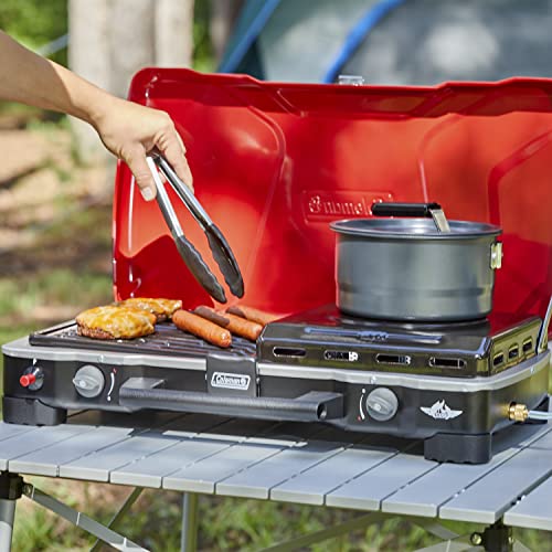 Coleman Hyperflame Fyresergeant 2 Burner 3-IN-1 Propane Stove , Red