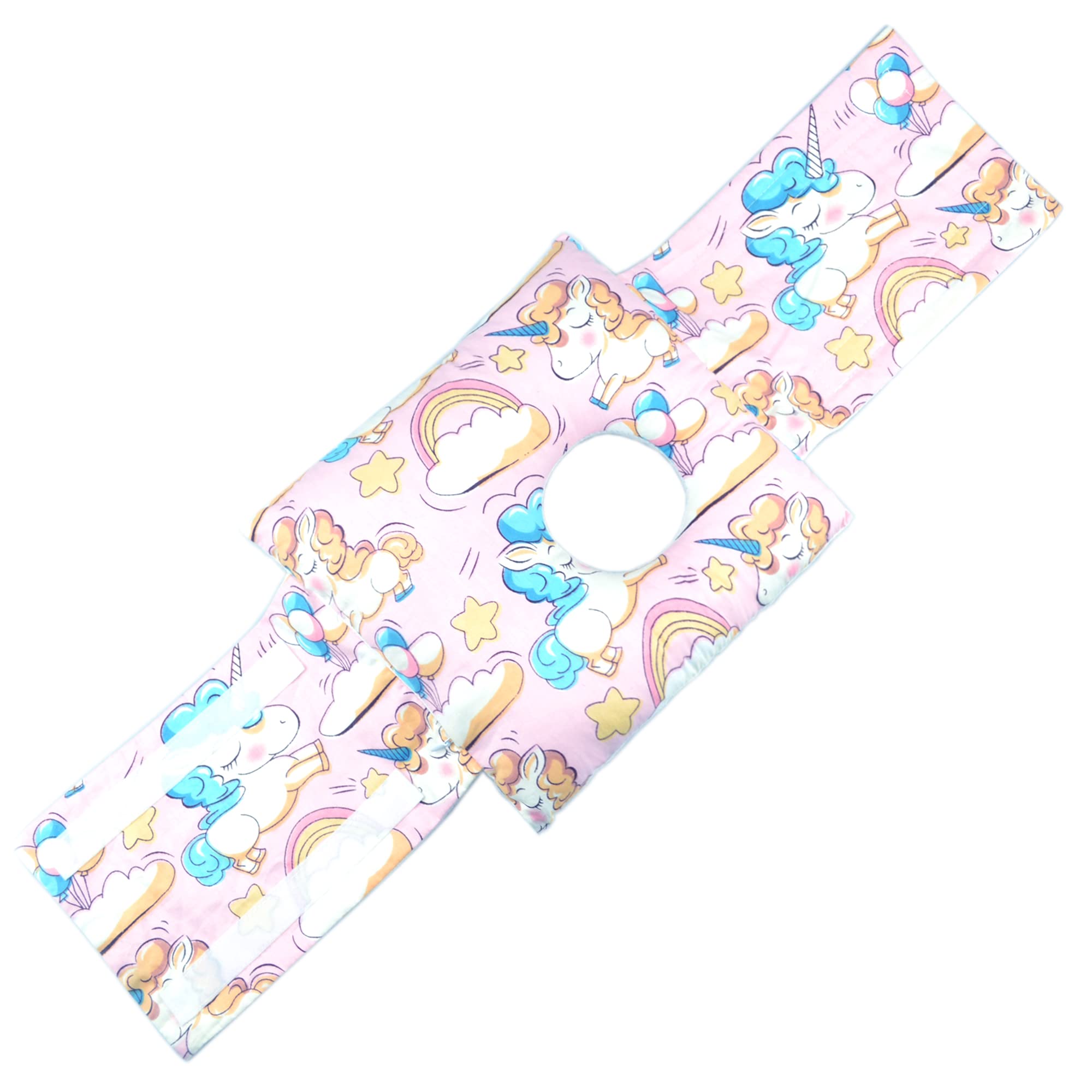 pinklilycare G Tube Tummy Time Pillow Adjustable Feeding Tube Belt Pad with a Hole for Babies Infants