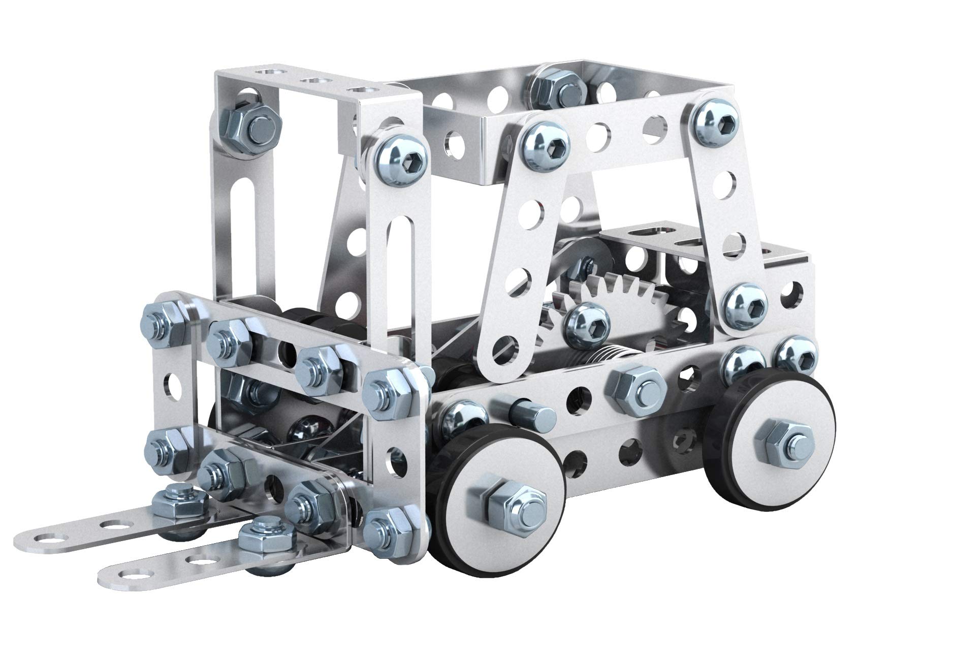 Schylling Steel Works Mechanical Multi-Model - Steel Building Set - Includes 300 Pieces, Tools, and Instructions to Make 10 Different Models - Ages 8 and Up