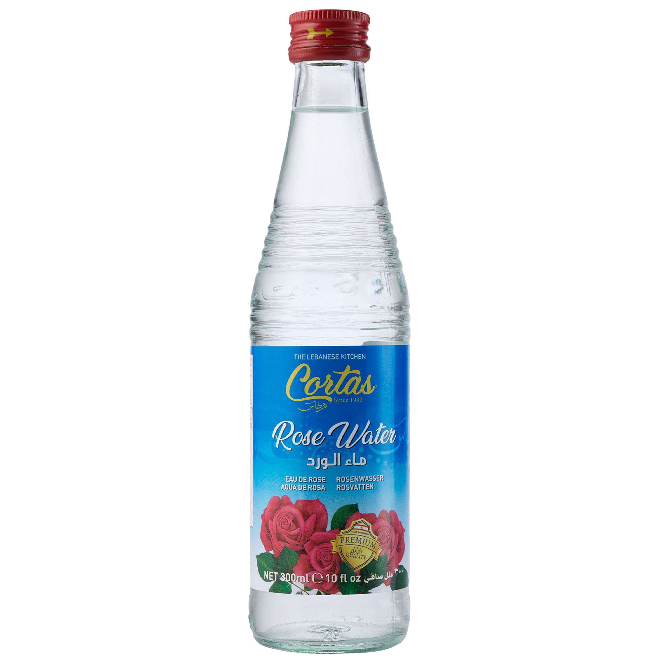Cortas Combo Pack - 1) Cortas Rose Water 10 Fl. Oz., & 2) Cortas Orange Blossom Water 10 Fl. Oz - Total 2 Bottles