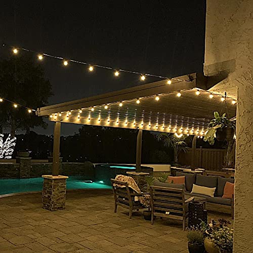 Novelty Lights 25 Pack G50 LED Light Bulbs, E17 C9 Intermediate Screw Base Shatterproof Outdoor String Lights Clear Globe Bulbs, Edison Light Bulbs for Patio Decor, Warm White, 0.6 Watt