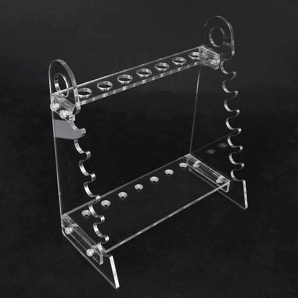 Pipette Rack, Organic Glass Trapezoid Pipette Supporting Holder 1.5cm Hole Diameter Pipette Rack for Experiment