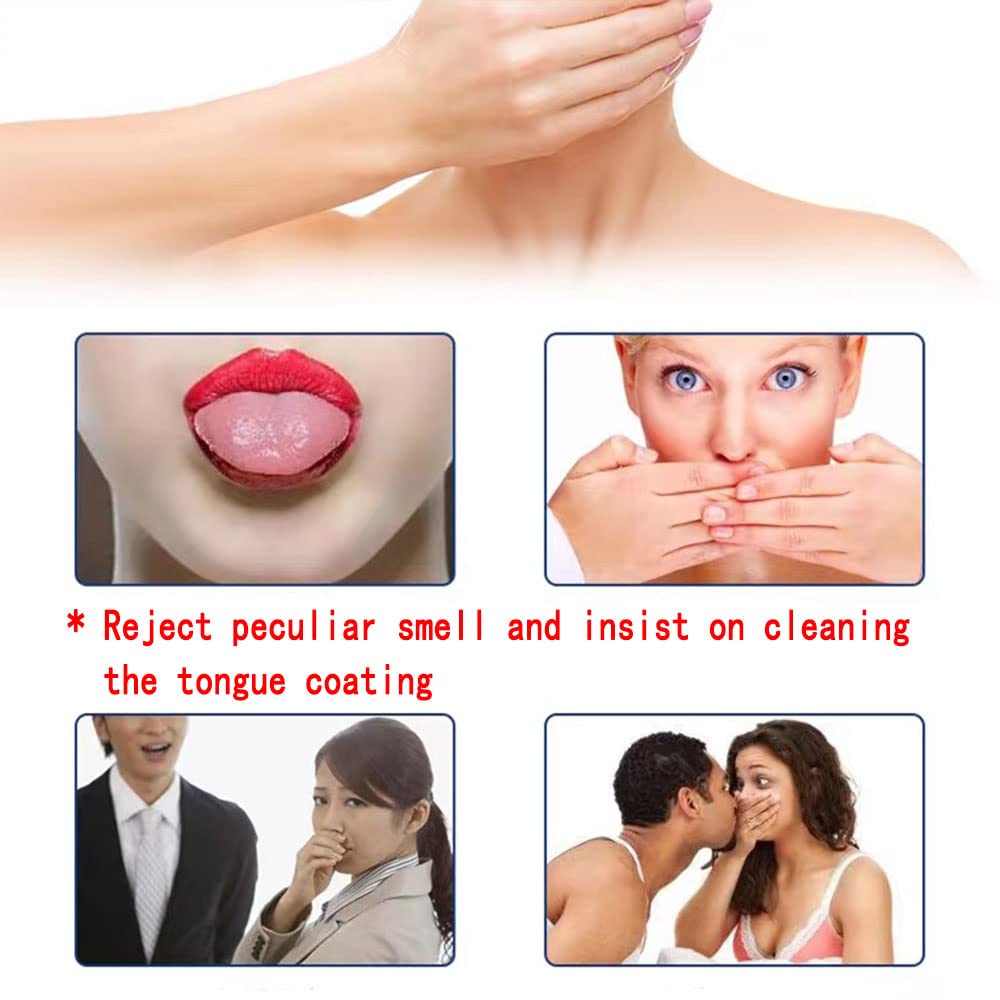 PIVHWIR 4-Pack Tongue Scrapers, Tounge Scraper Cleaner Keep Fresher Breath, Tongue Cleaner Brush for Adults Kid Helps Fight Bad Breath(Random Color)