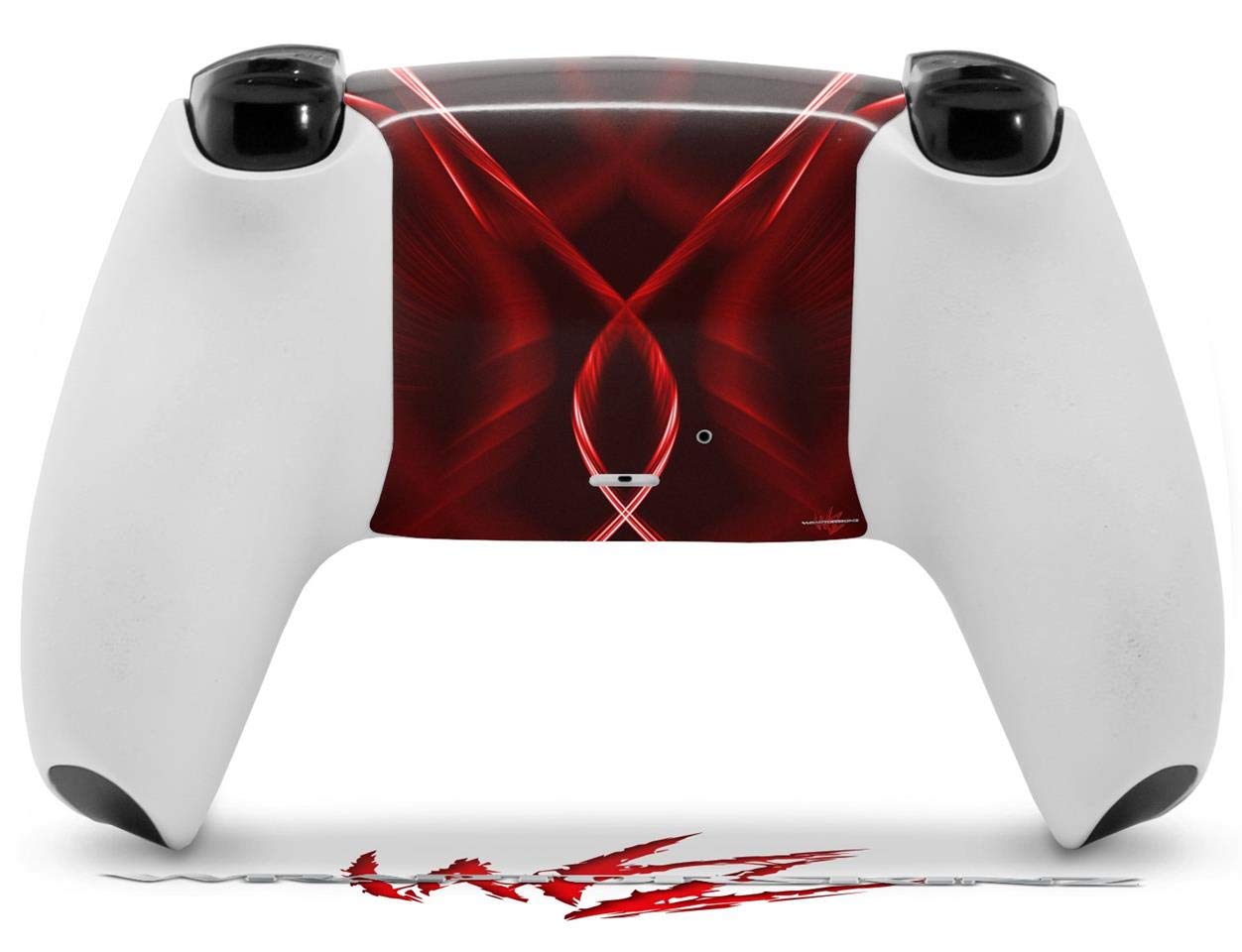 WraptorSkinz Skin Wrap compatible with Sony PS5 DualSense Controller Abstract 01 Red (CONTROLLER NOT INCLUDED)