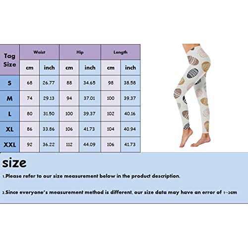 Easter Day Leggings for Women High Waist Easter Eggs Bunny Rabbits Tummy Control Colorful Tights Bunny Rabbits
