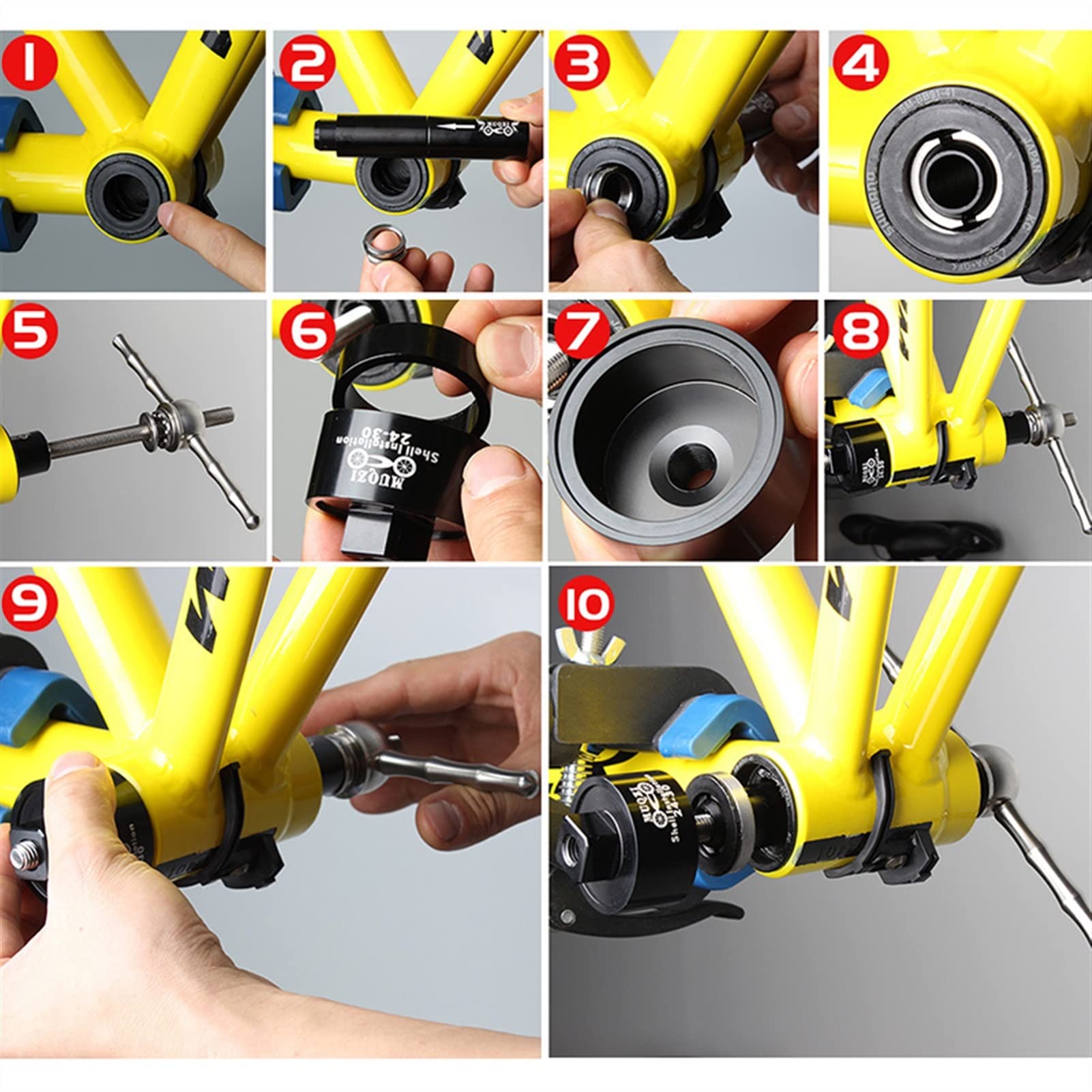 Ebike Accessories Bicycle Bottom Bracket Install And Removal Tool Axle Disassembly For BB86/30/92/PF30 Mountain Bike Road Fixed Gear for Electric Scooters and E-Bike ( Color : Professional version )