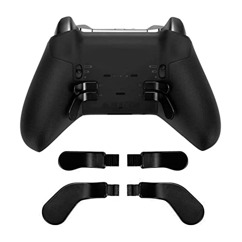 Controller Paddles, Improve Accuracy 4pcs Interchangeable Metal Paddle Replacement for Elite Controller(Black)