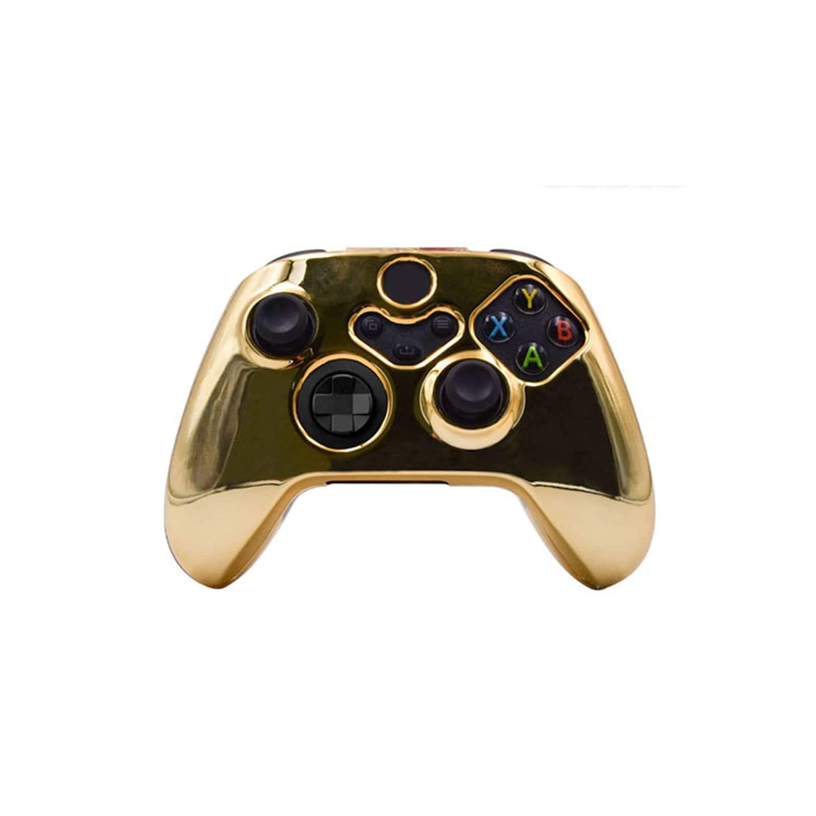 Controller Plating Housing Shell Case Set Front and Back Cover for Xbox Series X/S Controller (Gold)