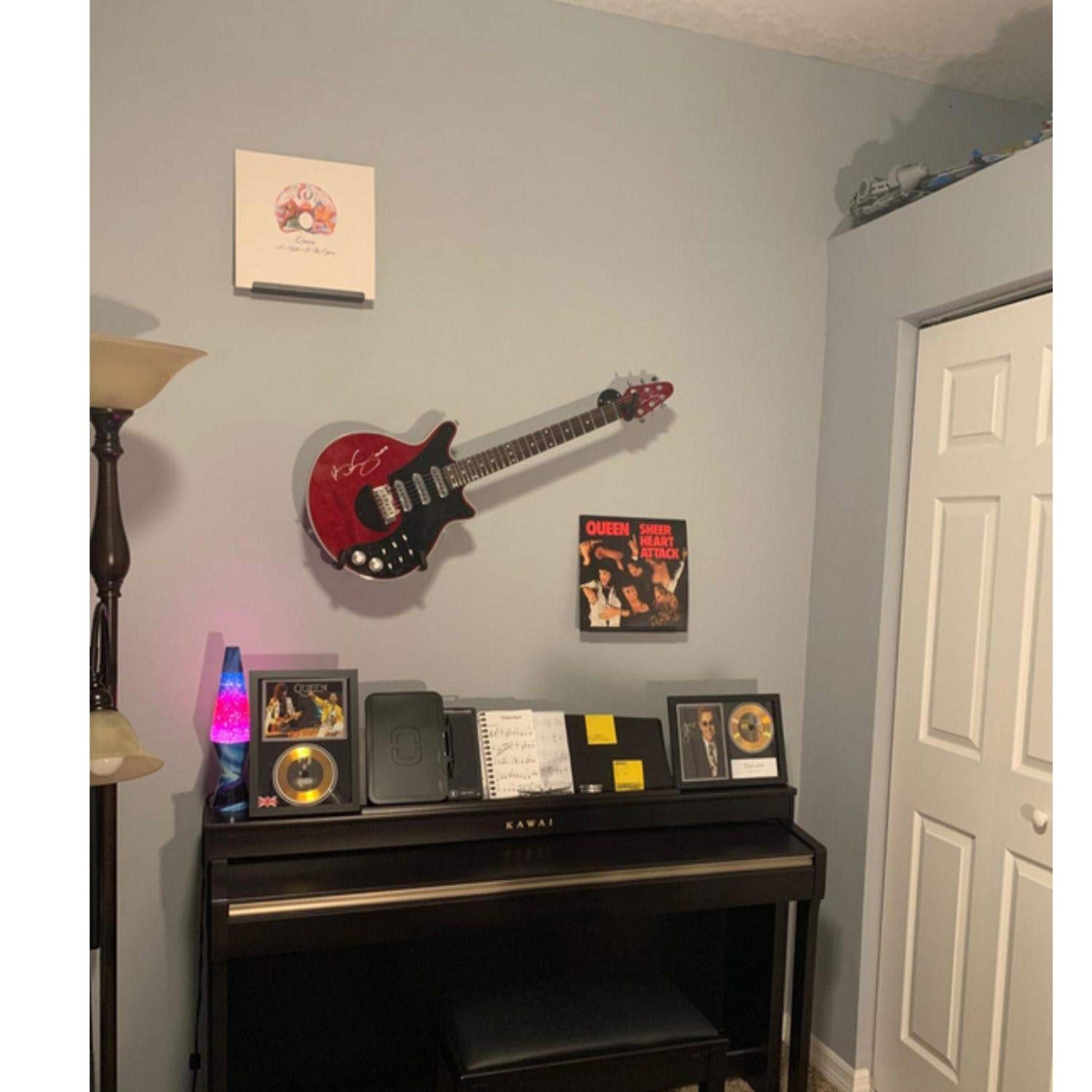 Electric Guitar/Bass/Ukulele Wall Mount Horizontal Guitar Hanger