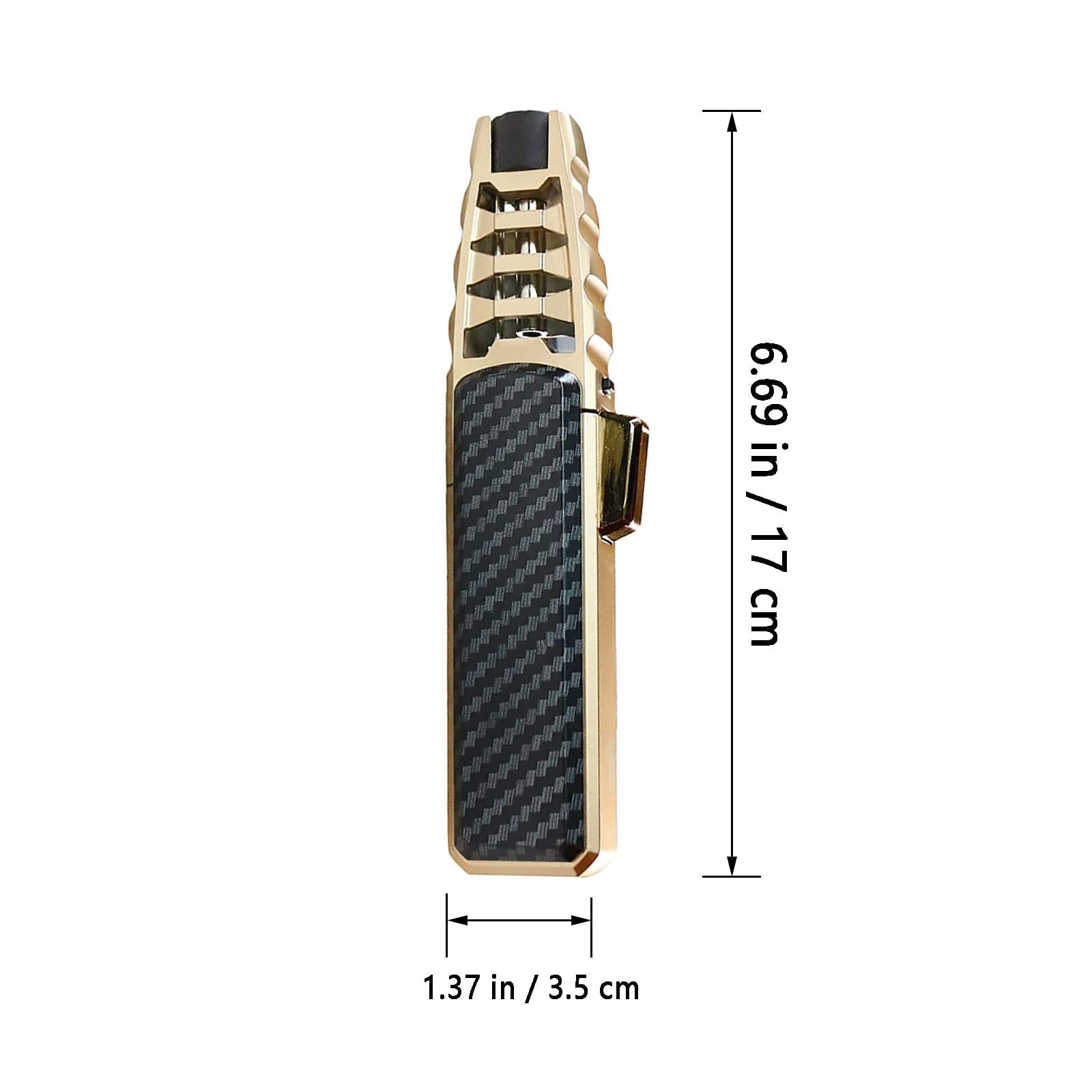 Butane Torch Lighter - Windproof Lighter, Refillable Adjustable Jet Flame Solar Beam Torch for Kitchen Candle Camping BBQ, Men Gift (Not Gas),1 PCS (Golden Black)