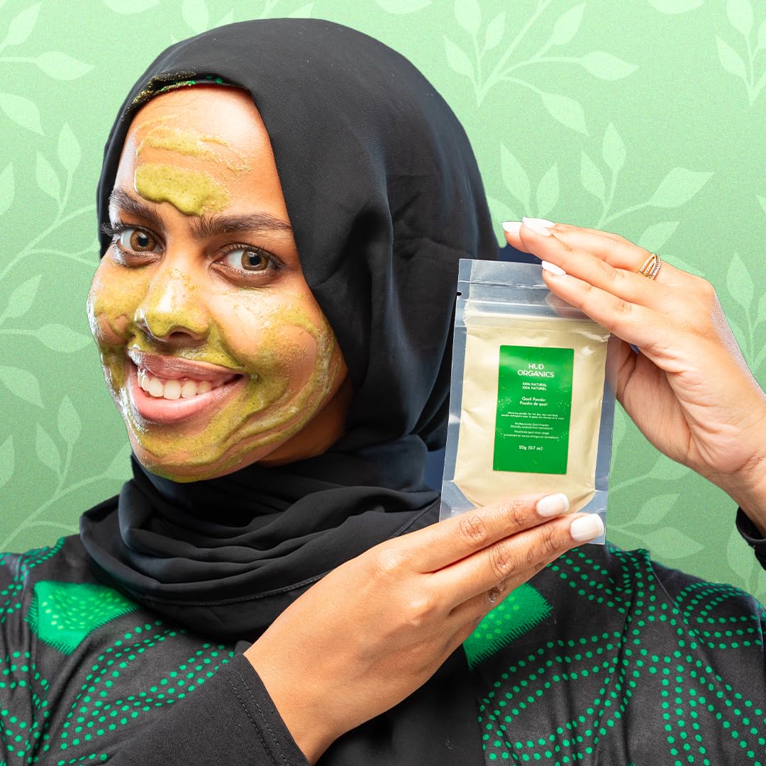 Hud Organics Qasil Powder Natural Face Wash Only 1 ingredient Deep Cleansing and Hydrating, 20g