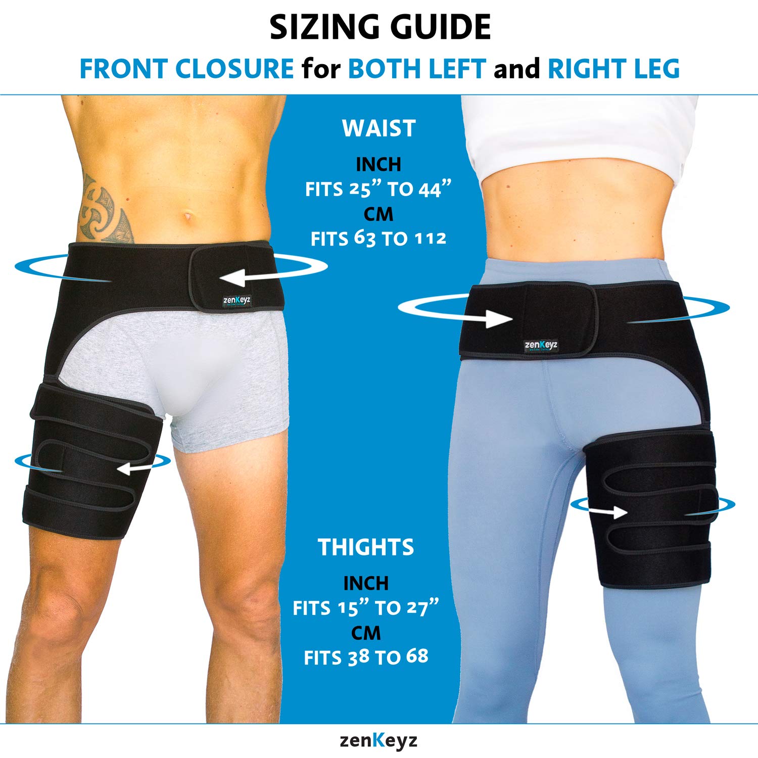 Copper Compression Hip Brace - Groin Wrap for Pain Relief Thigh Compression Sleeve - Support for Hip Flexor Arthritis for Pulled Muscles-Sciatica Nerve Brace Injury for Men and Women (Right Leg)
