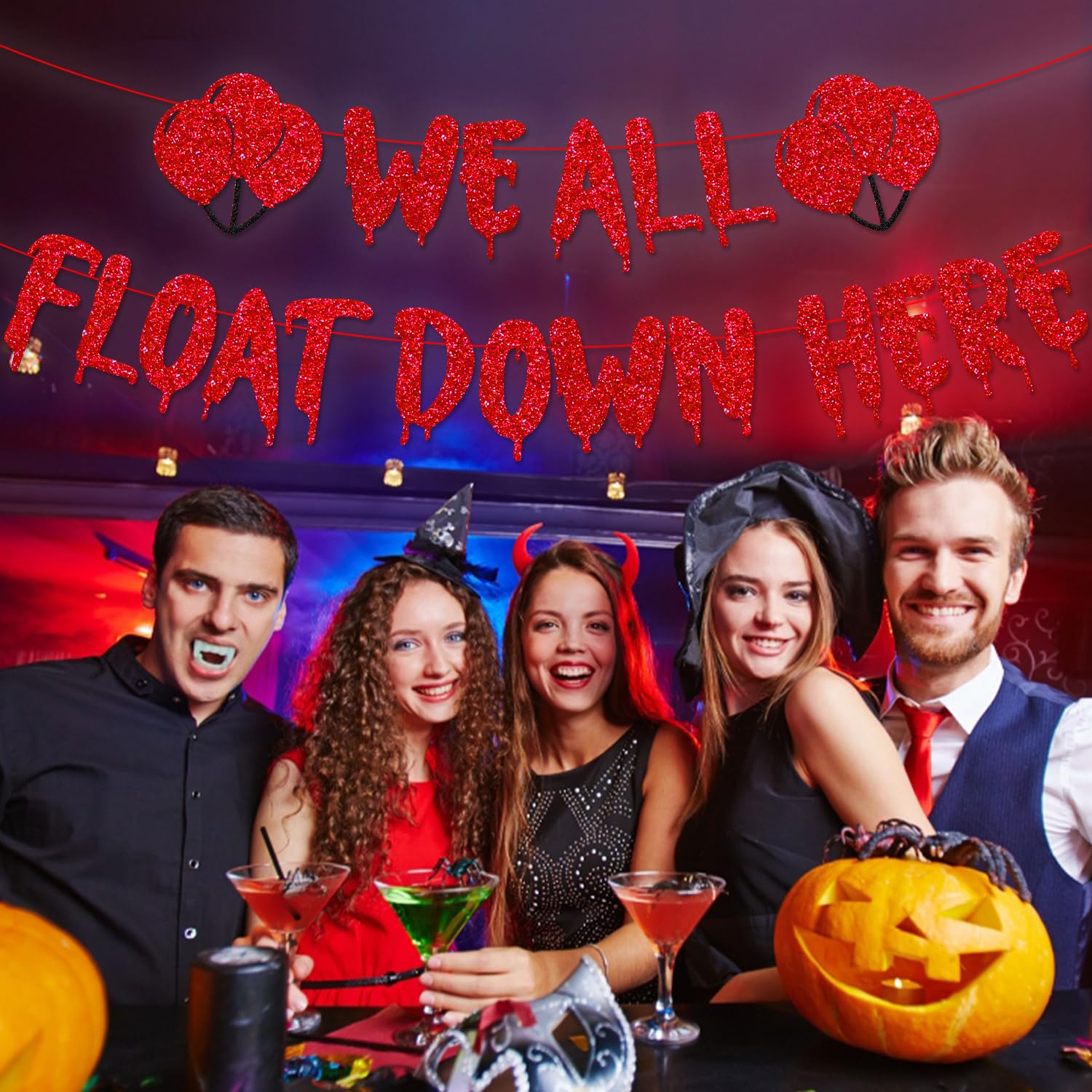 Halloween Party Decorations We All Float Down Here Banner Hallow Bloody Backdrop Have a Killer Party Decor Horror Scary Creepy Spooky Halloween Decor