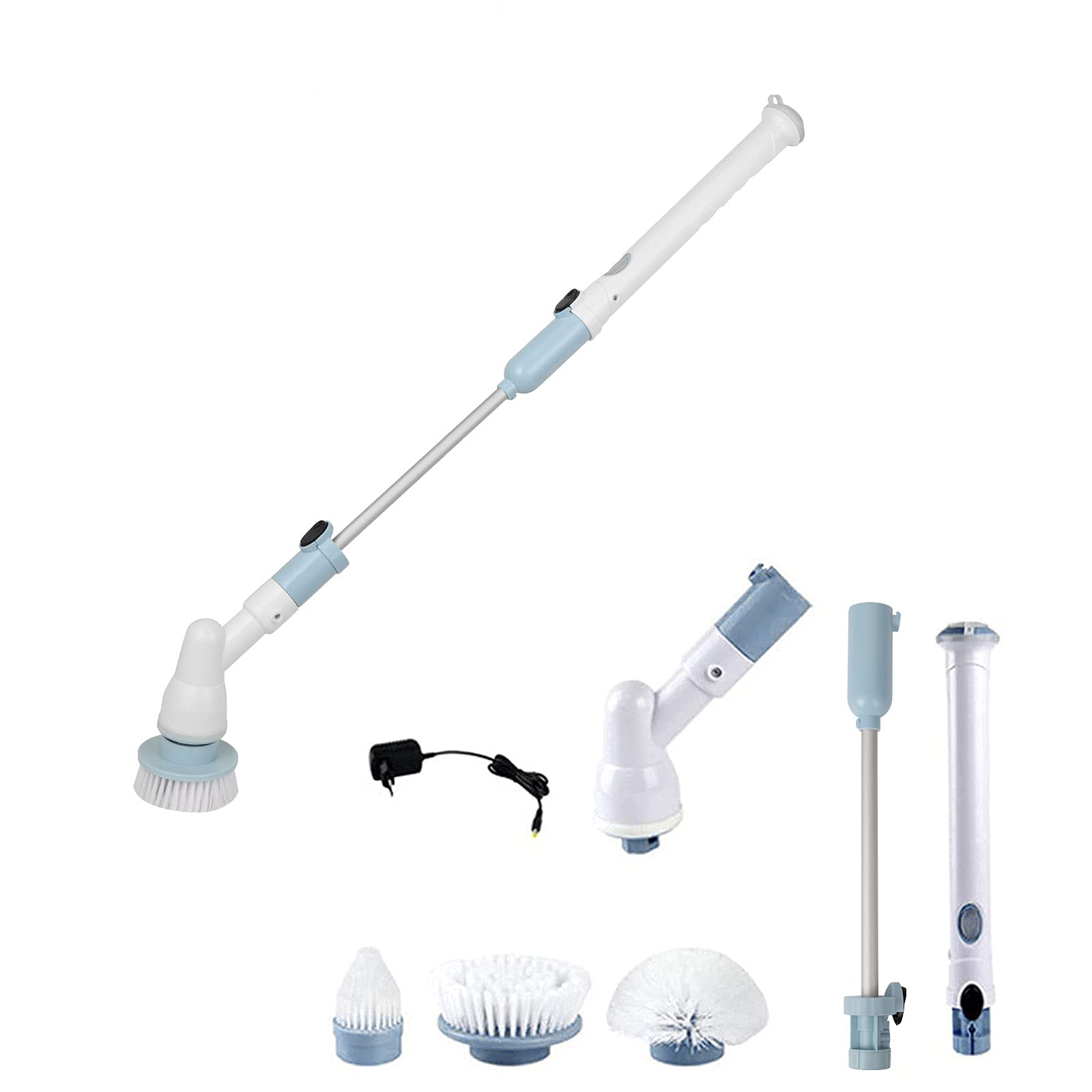Cordless Long Handle Electric Mop, Household Cleaning Tool, Portable Spin Scrubber,for Bathroom/Wall/Tile Floor/Bathtub/Baseboard/Toilet/Kitchen