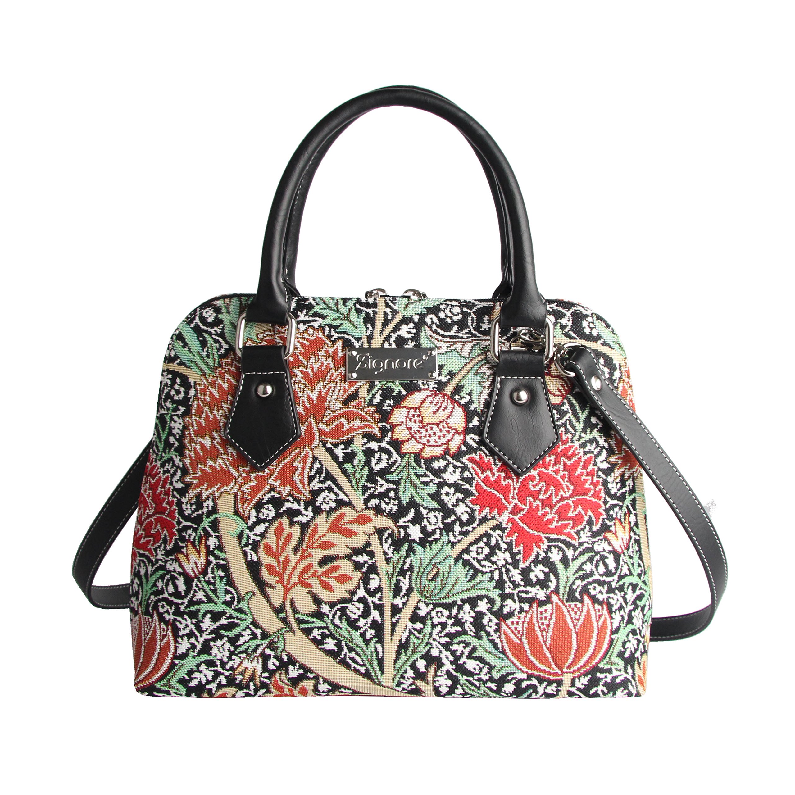 Signare Tapestry Hand Shoulder Bag Cross Body Purses Handbag Satchel Bag for Women In William Morris Cray design | CONV-CRAY